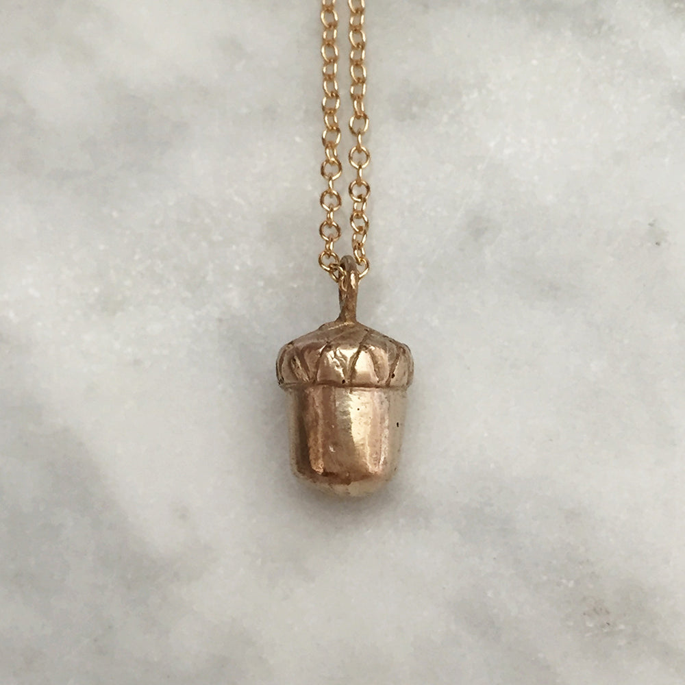 Acorn Necklace MIMOSA Handcrafted